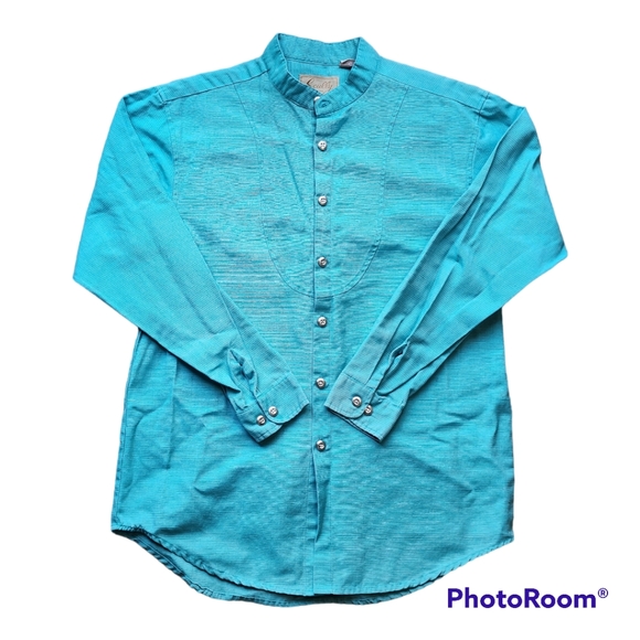 Scully | Shirts | Mens Scully Western Shirt Teal Textured Sz Med ...